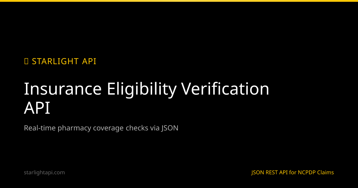 Insurance Eligibility Verification API for Pharmacy: Complete Guide ...